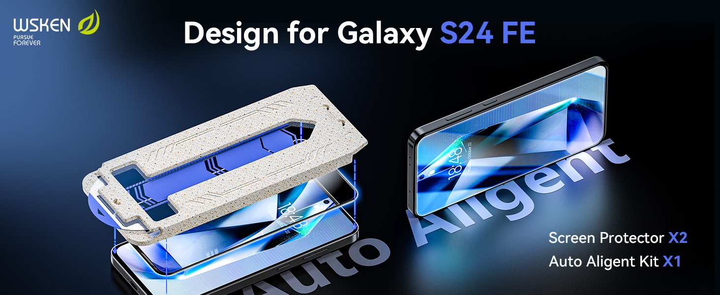 WSKEN Tempered Glass for Samsung S24 FE Full HD Screen Protector,Zero ...