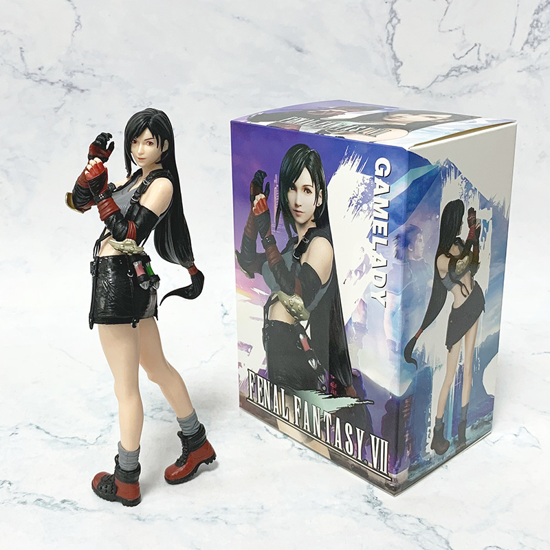 20cm Final Fantasy VII Game Figure TifaLockhart Fighting Goddess Tifa ...