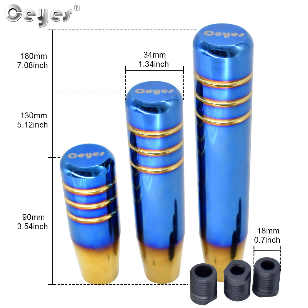 Ceyes Shift Knob Manual Aluminum Car Gear Shift Knob Shifter Lever Head ...