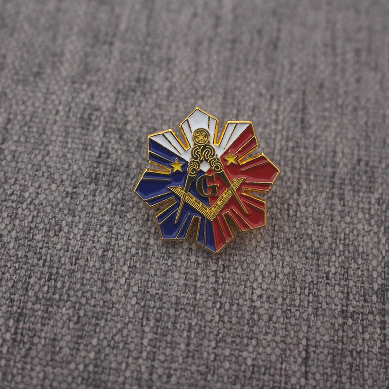 1inch metal The Fraternal Order Of Freemason and Philippine Flag Pin ...