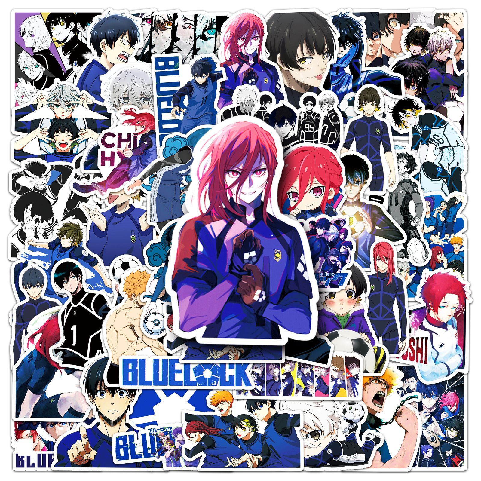 Blue lock sticker cute anime DIY waterproof stickers for motorcycle ...