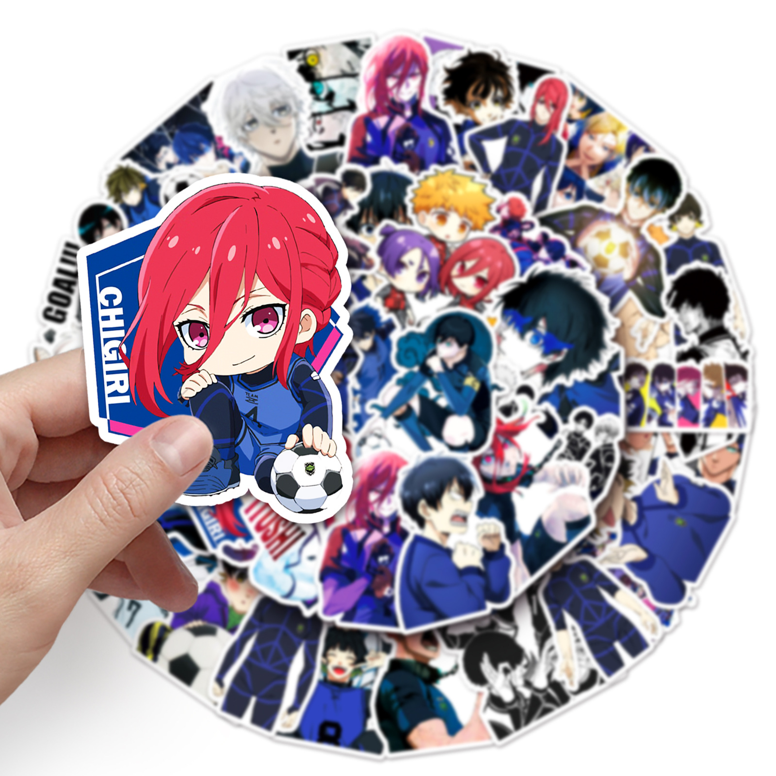 Blue lock sticker cute anime DIY waterproof stickers for motorcycle ...