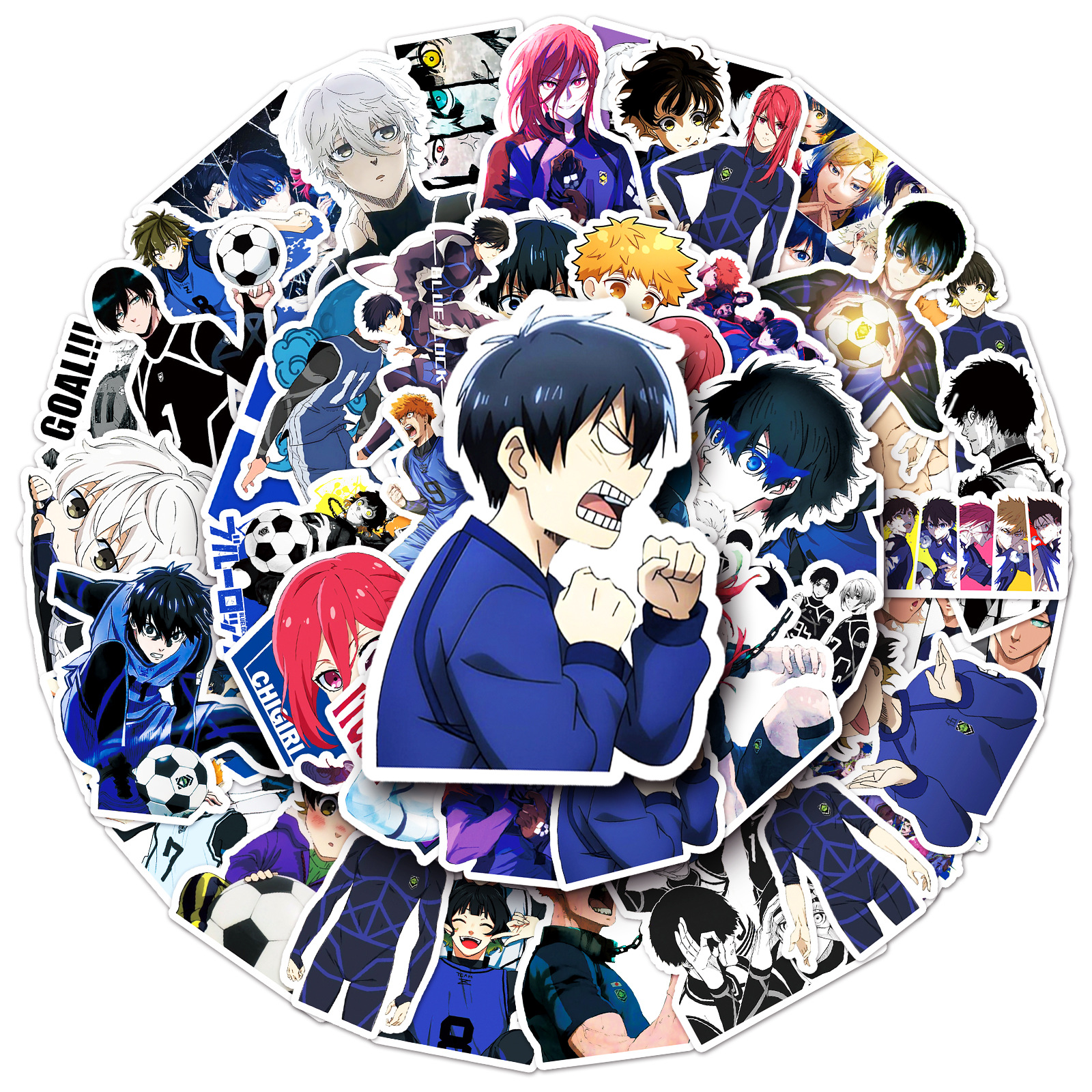 Blue lock sticker cute anime DIY waterproof stickers for motorcycle ...