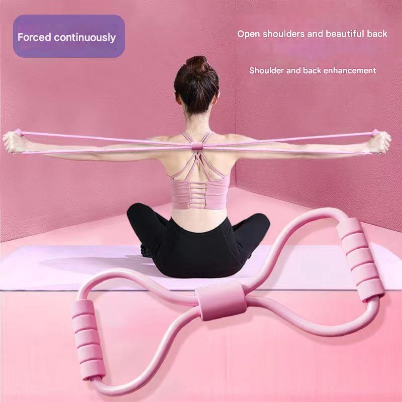 8-Figure Fitness Puller Home Yoga Open Shoulder Pull Belt Rope Back ...