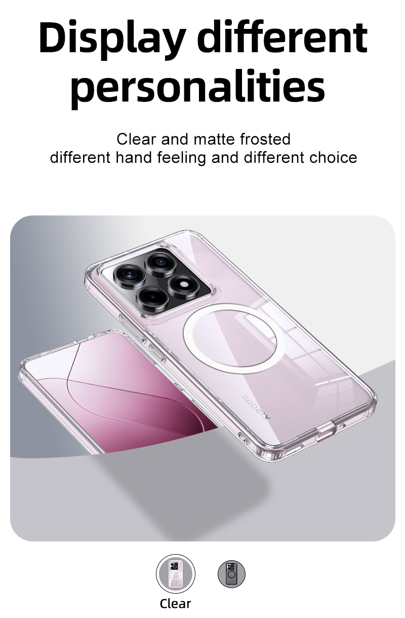 Ice Armor Xiaomi 14T Pro Case 14 Ultra Magnetic Hard Casing Transparent ...