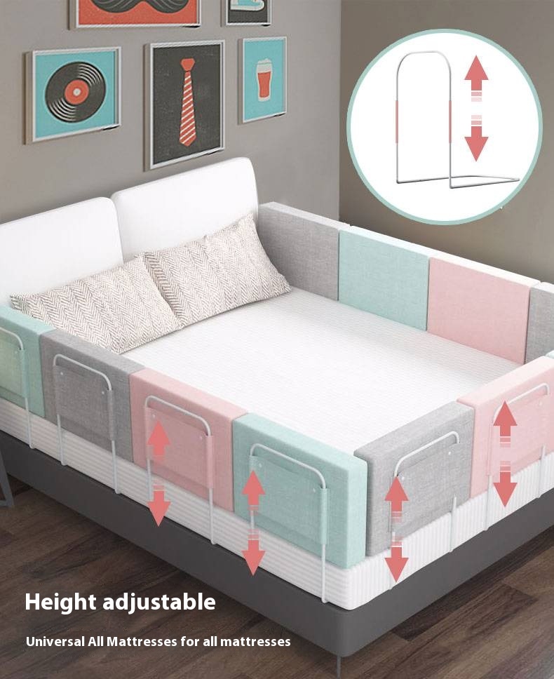 Bed Guardrail Bed Surround Crib Fence Soft Cushion Cationic Biteable ...