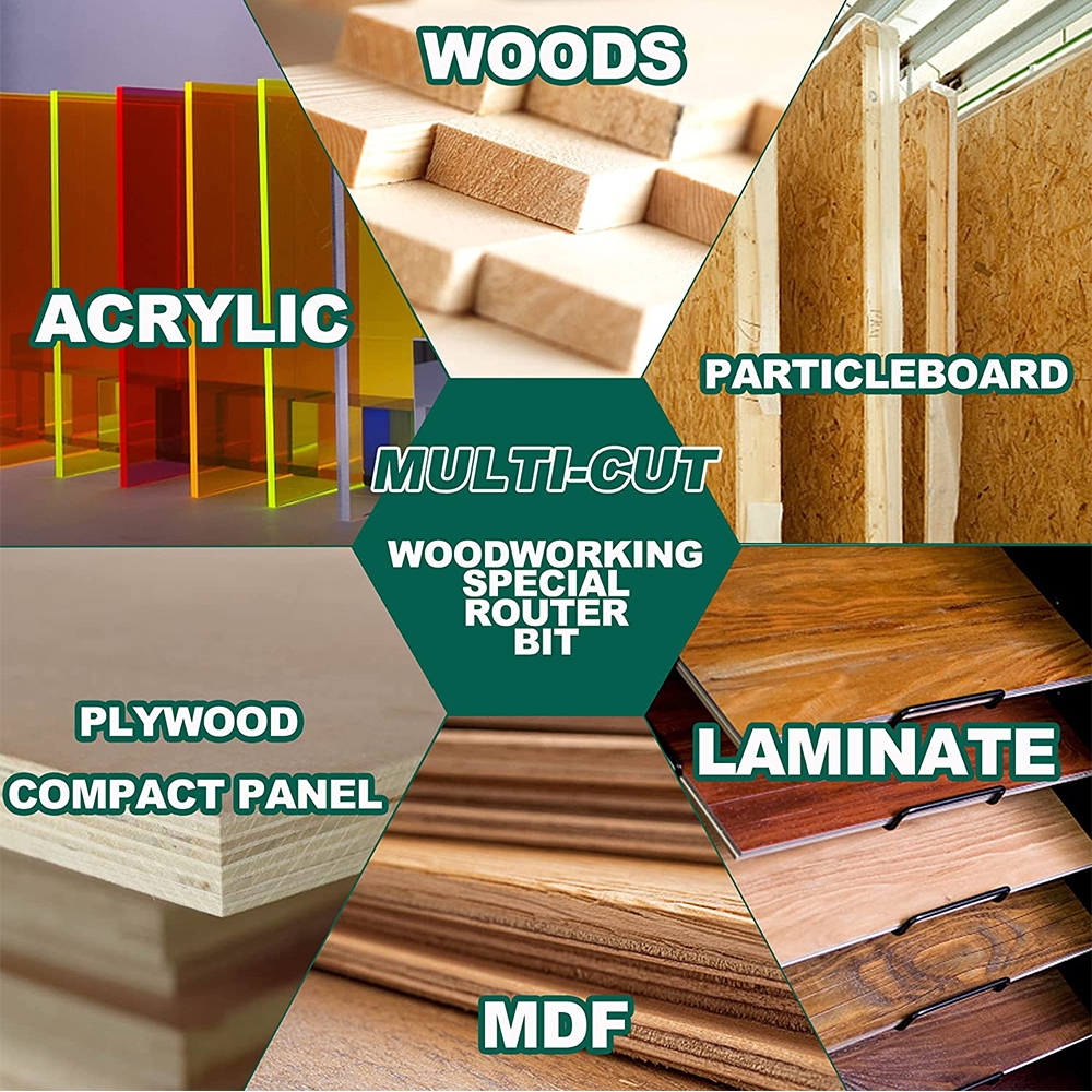 Tideway 4 Blades Round Corner Router Bit with Bearing for Wood ...