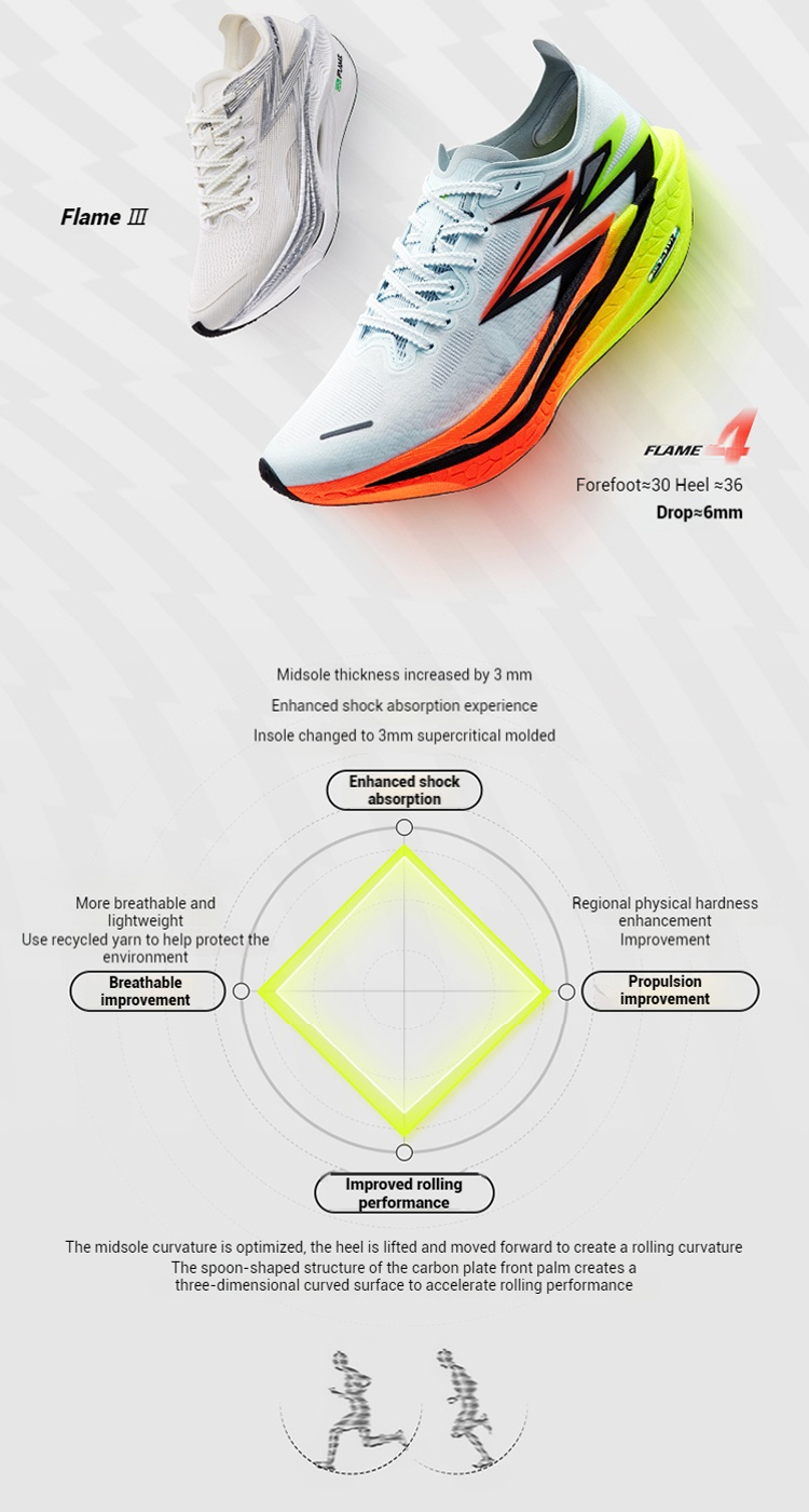 361 Degrees 【Flame 4.0】 Men Women Professional Marathon Racing Running ...