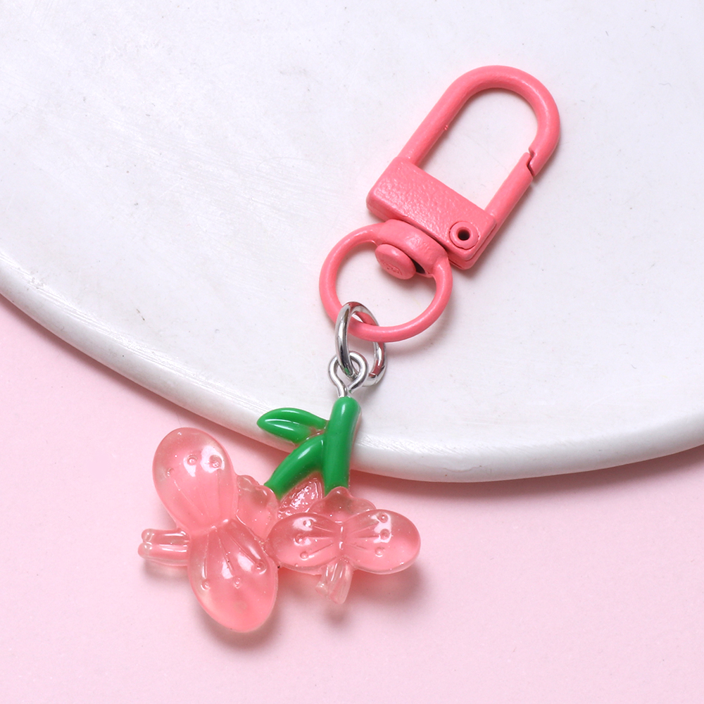 1pcs Cartoon Flower Resin keychain Bag Charm Mobile Phone Jewelry ...