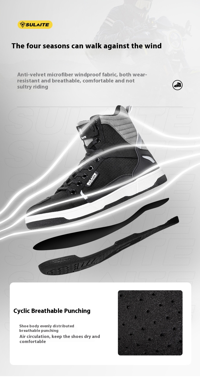 SULAITE Motorcycle Riding Sports Shoes for Men | Shopee Philippines
