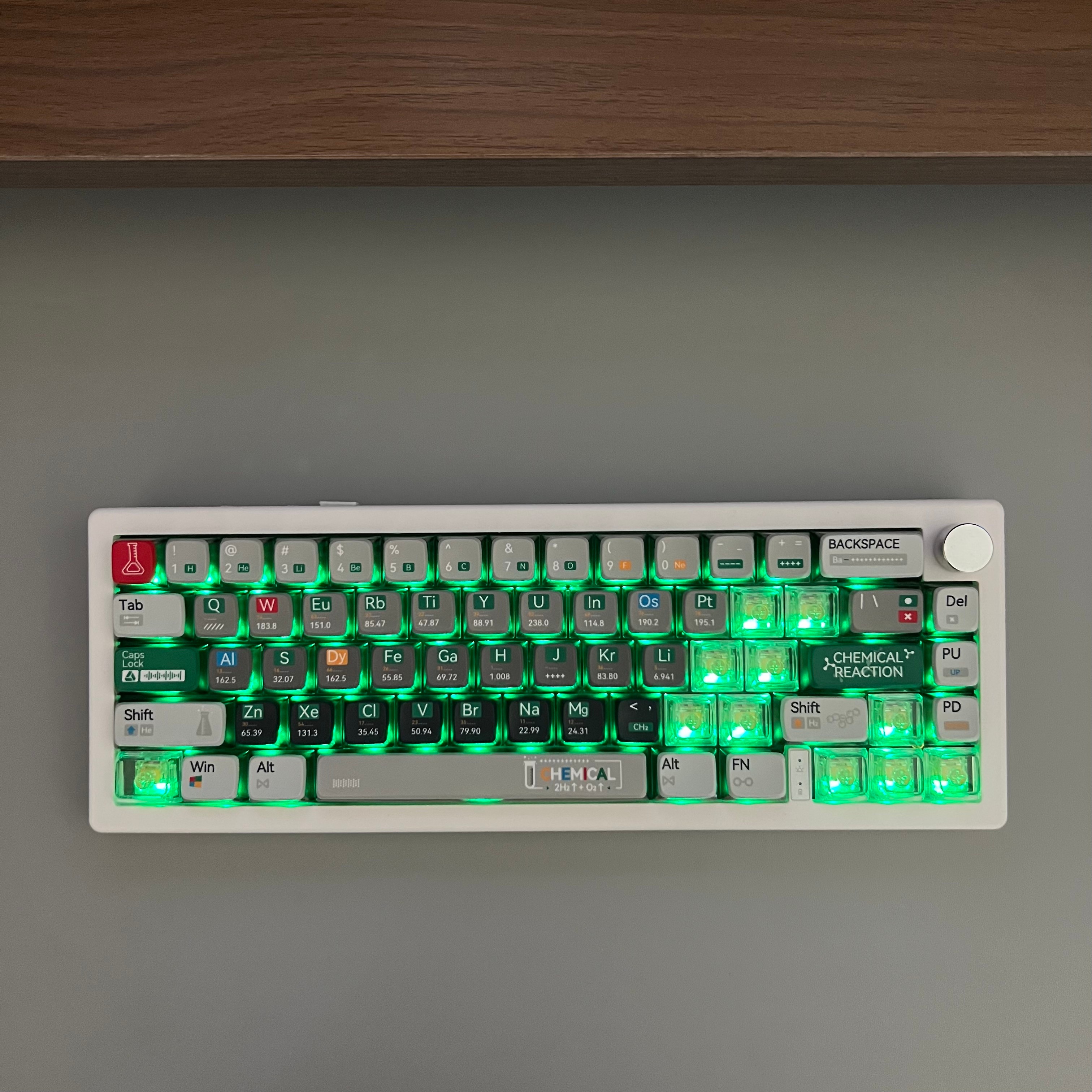 Side transparency keycap Mechanical keyboard keycaps Chemical series Be ...
