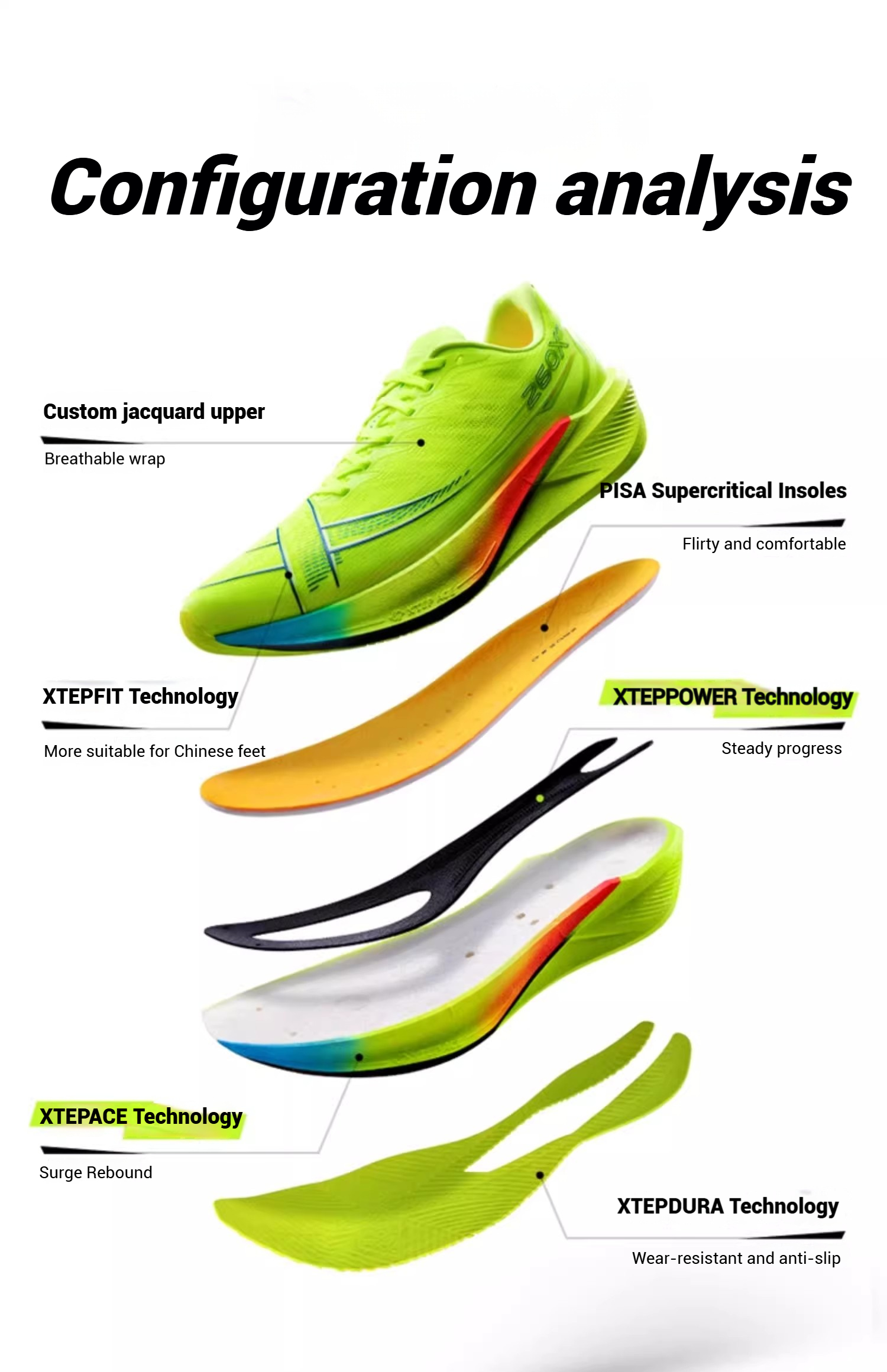 XTEP 260X2.0 Running Shoes Race Training Carbon Plate Professional ...