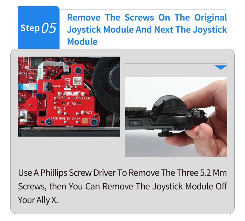 GuliKit Electromagnetic Joystick Module for Ally X GuliKit RG01 Hall ...