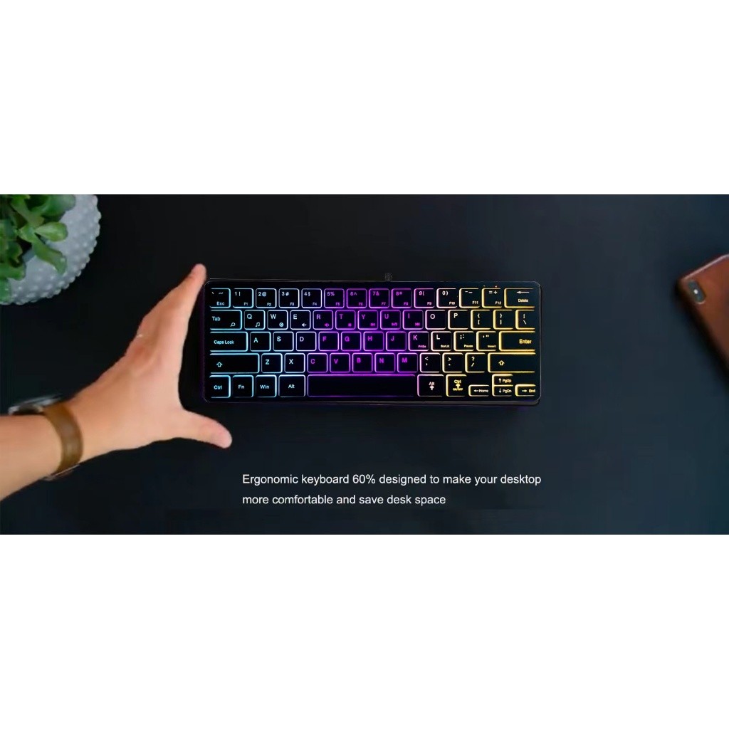 INPHIC IN-922 RGB Cool gaming keyboard - 64 key keyboard/Multi-color ...