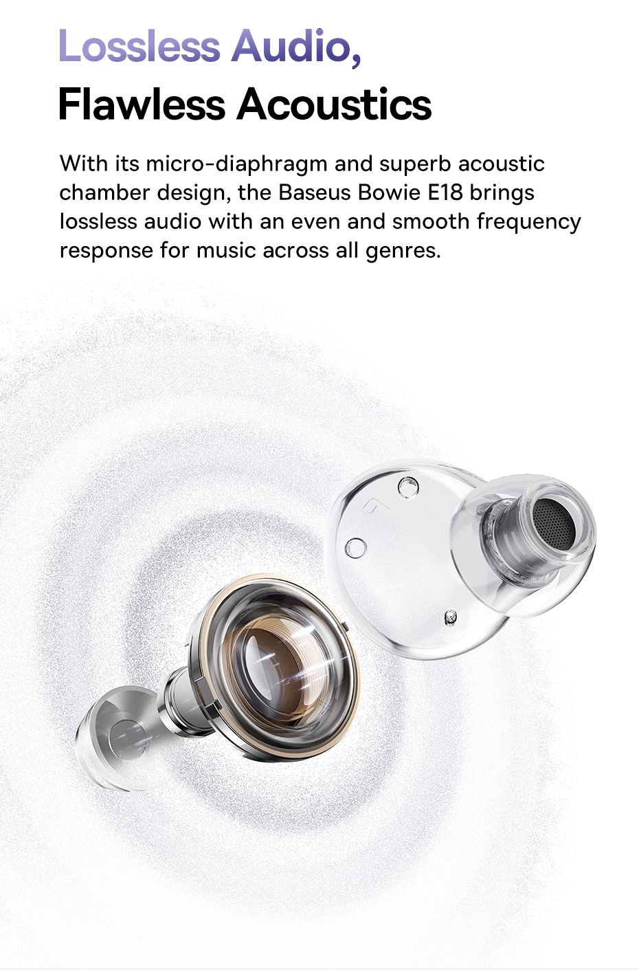Baseus Bowie E18 True Wireless Earphones Bluetooth 5.3 Lossless Audio ...