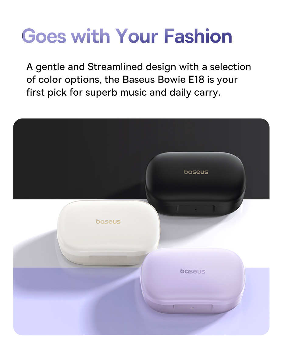Baseus Bowie E18 True Wireless Earphones Bluetooth 5.3 Lossless Audio ...