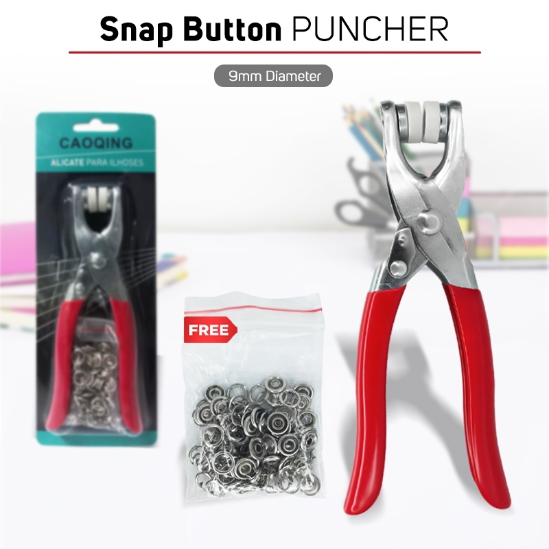 50 Set Snap Button Pliers Tools Set Automatic Eyelet Puncher Fastener ...