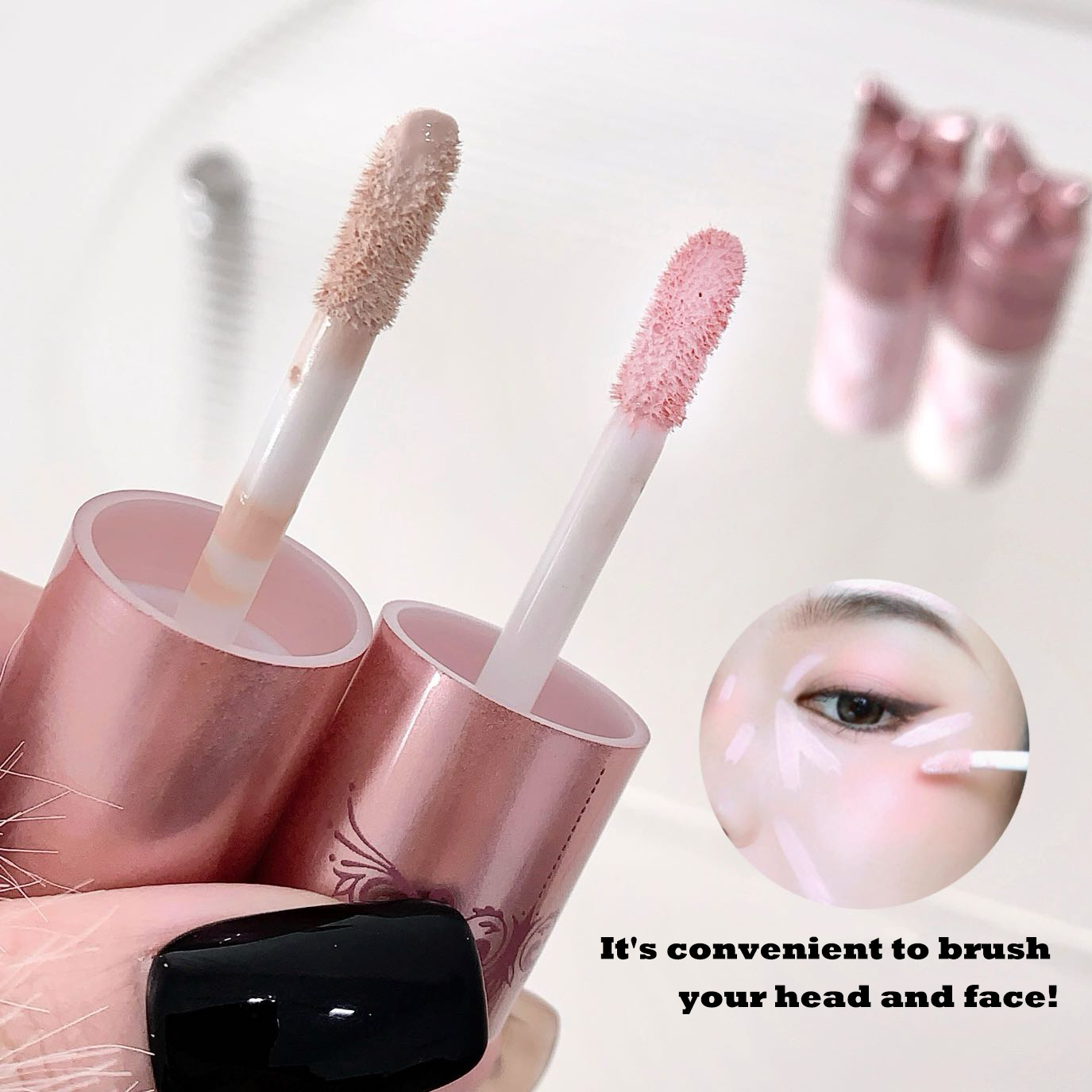 DAIMANPU Pink Liquid White Highlighter Stick Waterproof Brightening ...