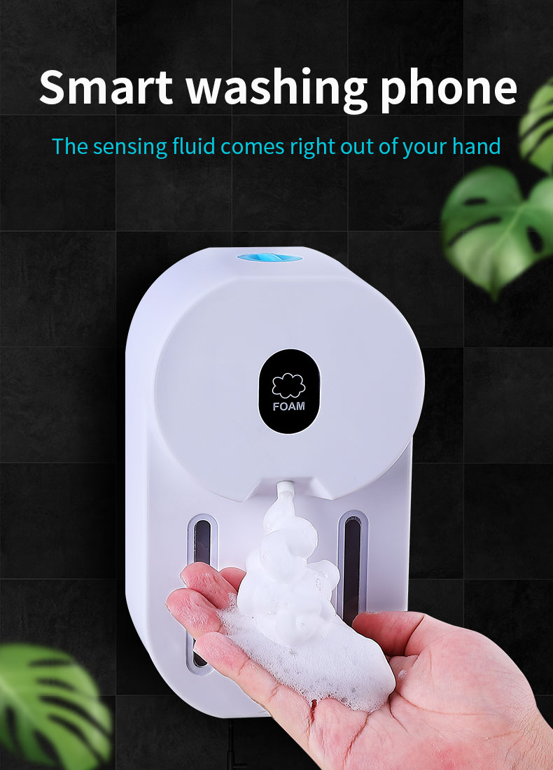600ml Wall Mounted Automatic Foam Soap Dispenser Alcohol Spray Gel Drip Sensor Hand Sanitizer ...
