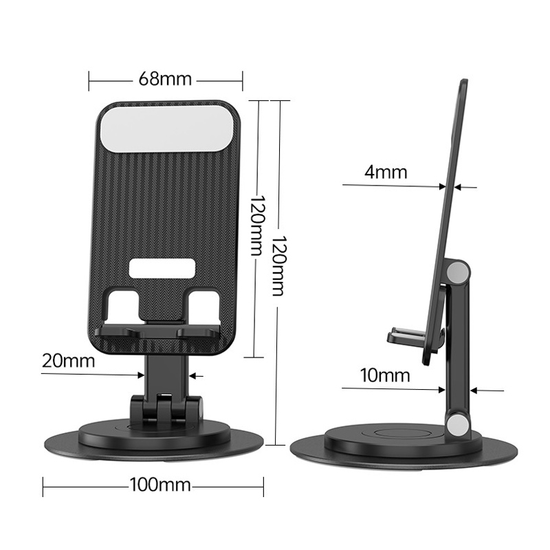 Mobile Stand for Table Phone Holder 360 Foldable Aluminum Rotating ...