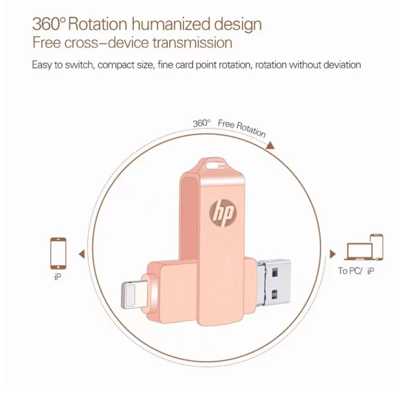 Hp Three-in-One Flash Drive 1TB 512GB 256GB 128GB 64GB USB3.0 Pen Drive ...