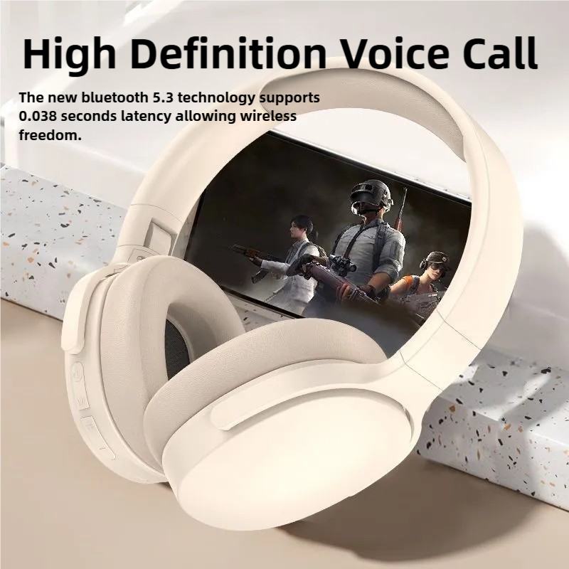 Bass Boosted Wireless Bluetooth Headphones with Mic Foldable Low ...