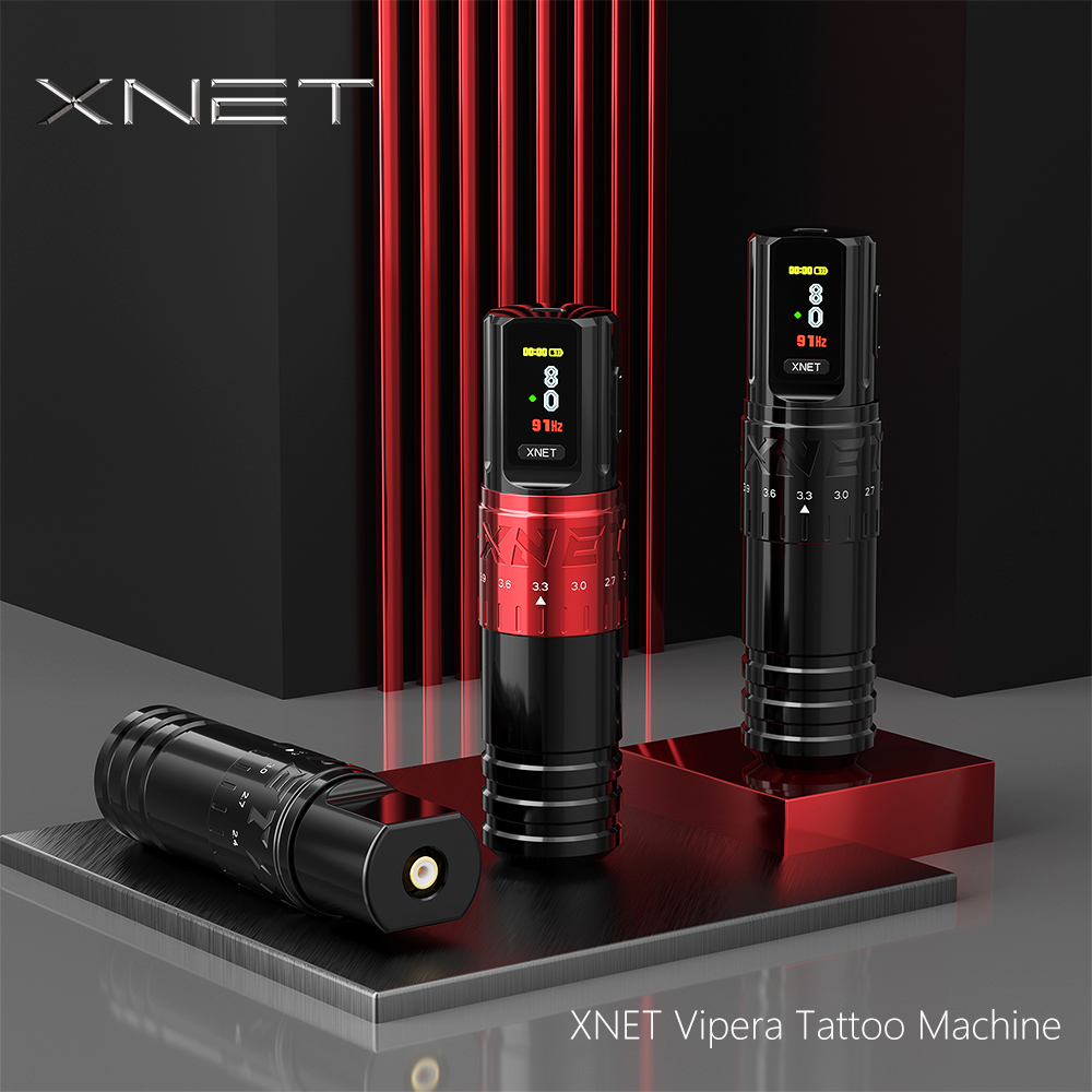 XNET Vipera Professional Wireless Tattoo Machine Adjustable Stroke 2.4 ...