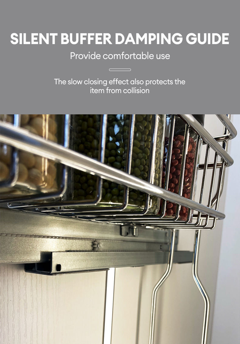 ICIC Condiments Pull Out Rack 2 Layer Pull Out Kitchen Cabinet Pull Out ...