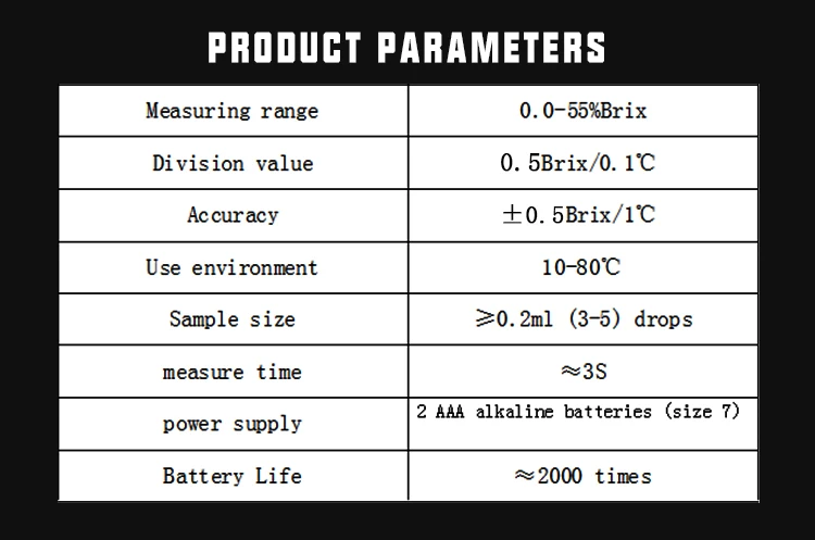 Digital Refractometer Sugar Content Refractometer 0~55% Brix Meter For ...