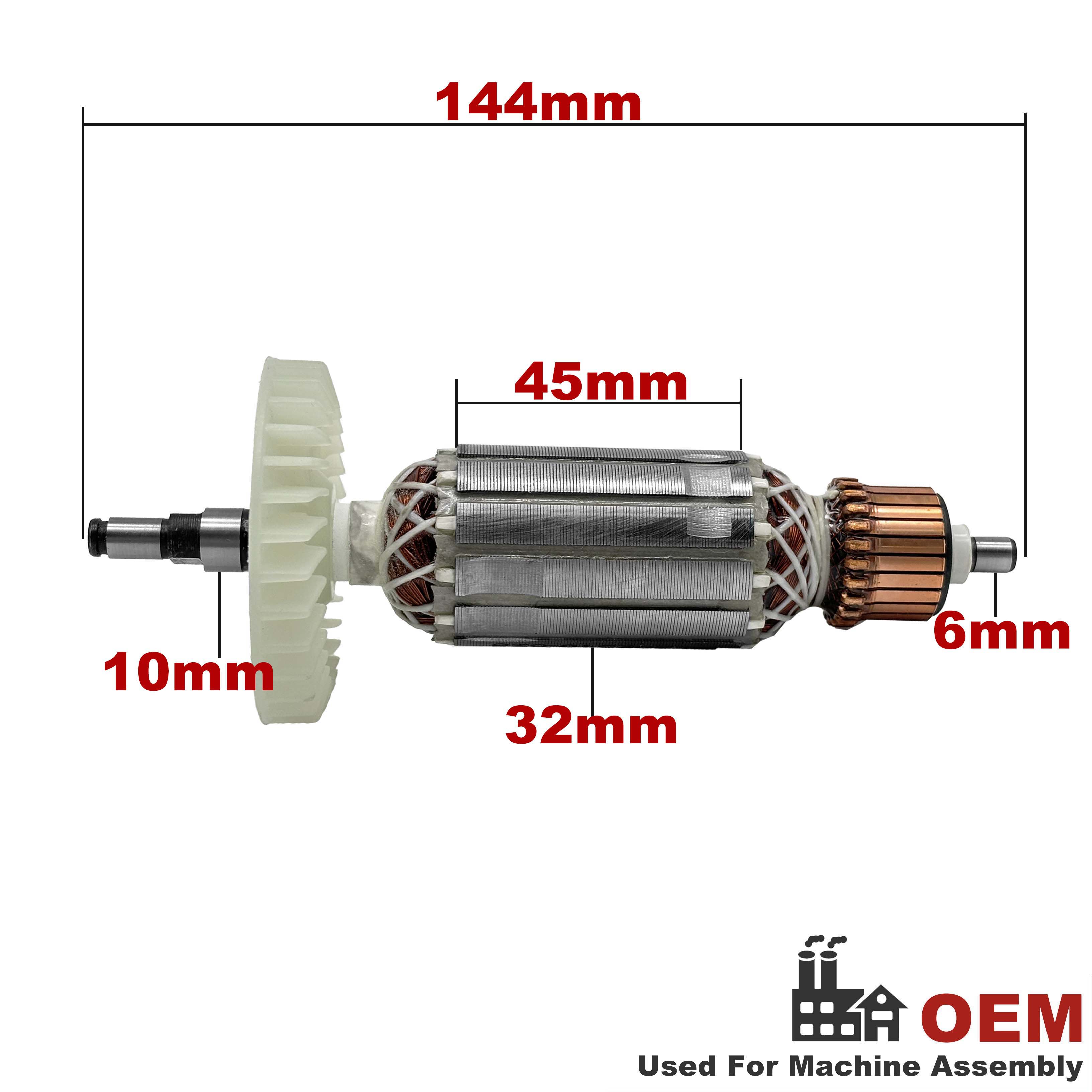 AC220V-240V Armature Rotor Rplacement for MAKITA Angle Grinder 9523 ...