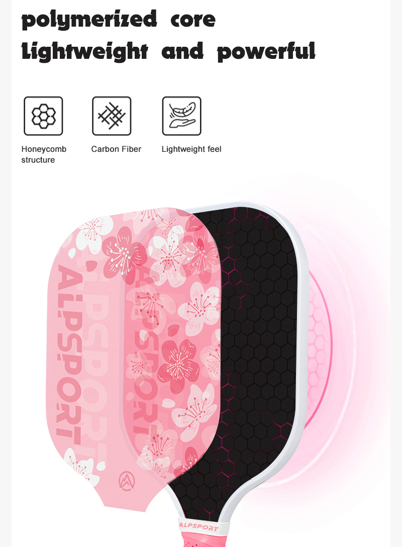 ALPSPORT New Sakura Goddess Model USAPA Approved Pink Pickleball Paddle ...