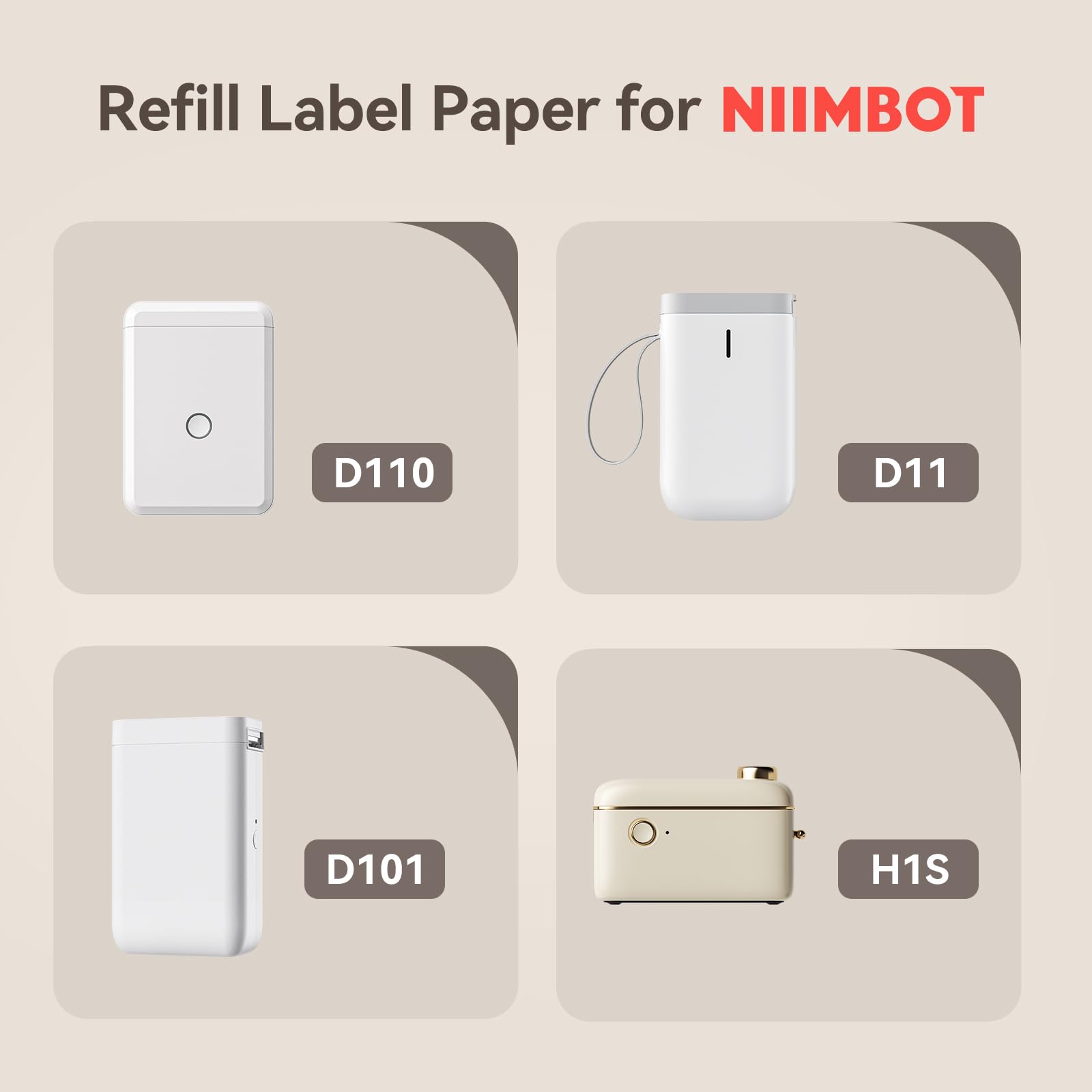 NIIMBOT Round Label Paper Suitable for NIMBOT D11/D110/D101/H1/H1S ...