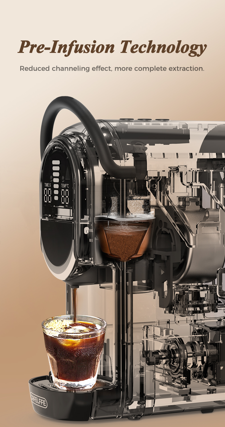 Cafelffe 19 Bar Espresso Machine 4 In 1 Coffee Maker For Nespresso ...