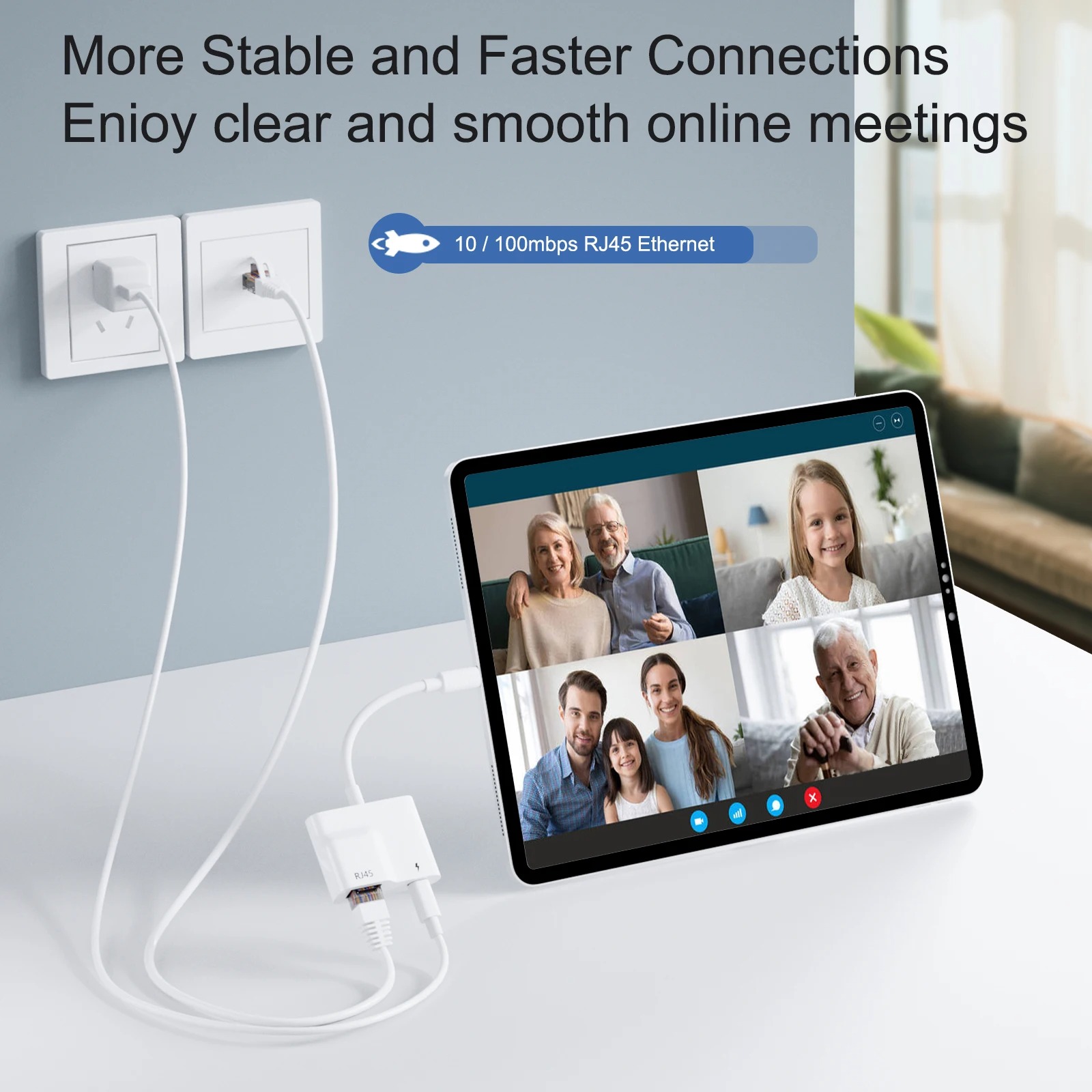 Type C to RJ45 Ethernet Adapter Usb-c to Lan Wired Network Cable with ...