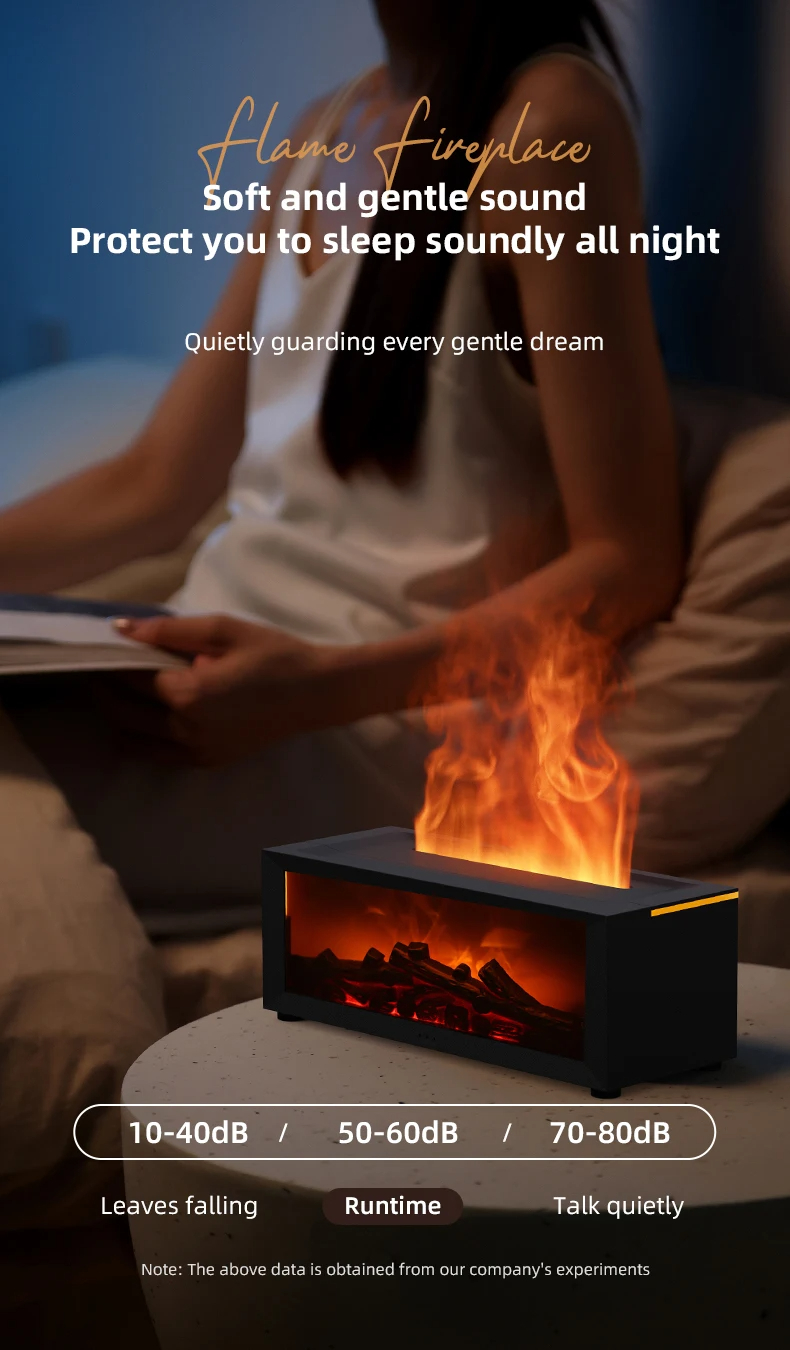 New Fireplace Flame Humidifier Essential Oil Aroma Diffuser Home Analog Flame Diffuser Bedroom ...