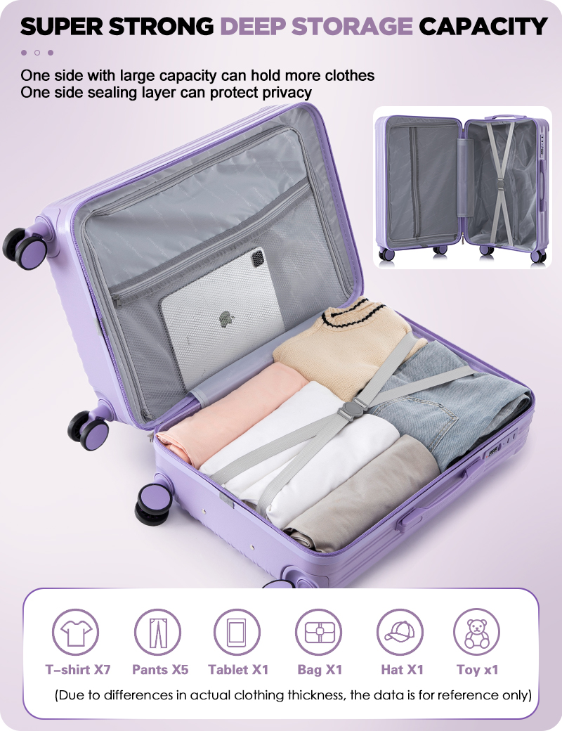 Luggage Travel Bag 20/24Inch Maleta Hand Carry Luggage USB Port Cup ...