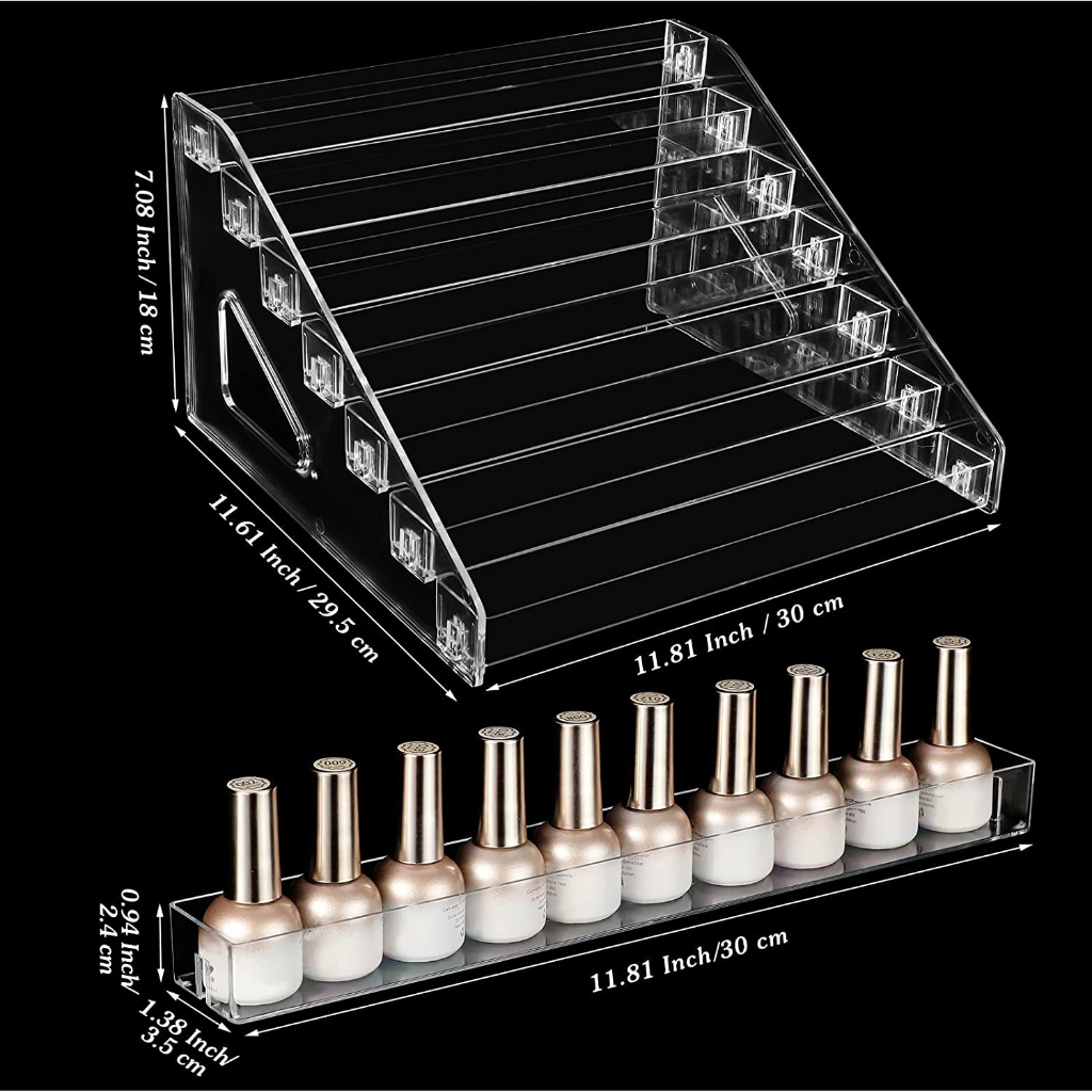 Manicure Tools Nail Polish Display Stand Clear Acrylic Plastic Multi ...