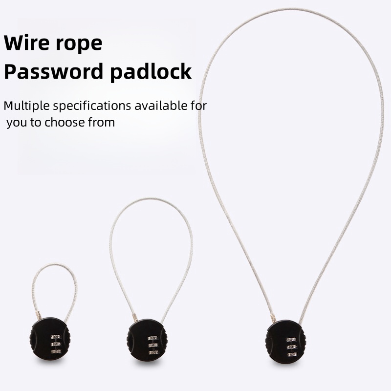 Helmet Lock Motorcycle Helmet Lock Steel Wire Rope Bike Password Lock ...