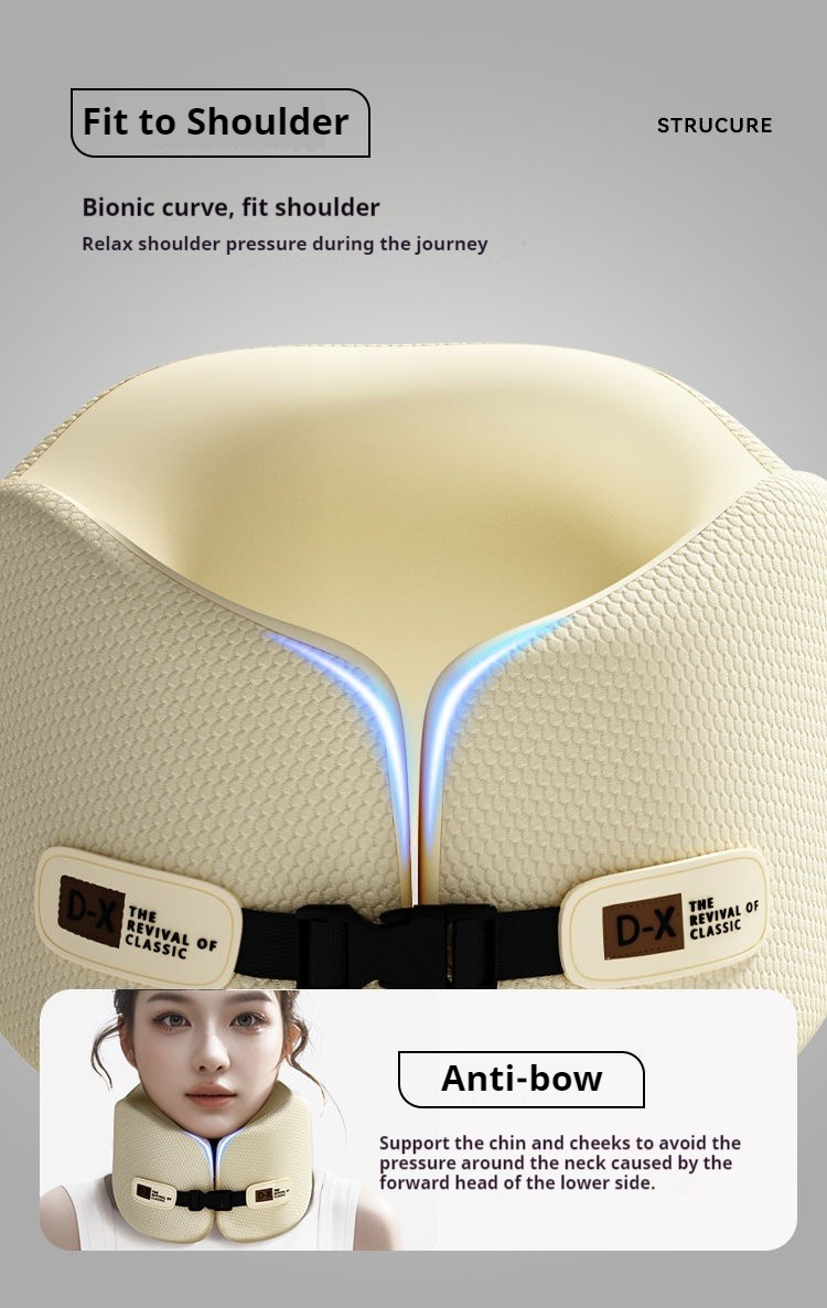 U-Shaped Memory Foam Neck Pillow – Portable & Easy to Store with box ...
