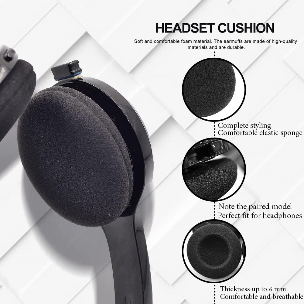 10 Pairs 60mm Foam Ear Cushion For Logitech H600, H330, H340,Sony MDR ...