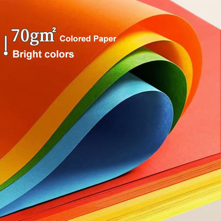 A4 Printable Colored Paper Origami 100/200PCS/bag Stationary School ...