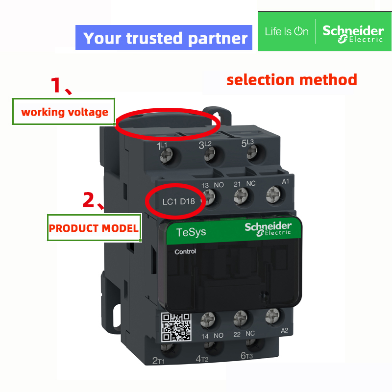 Original SchneIder Contactor LC1D09 M7C AC220V LC1D09 Q7C AC380V LC1D09 ...