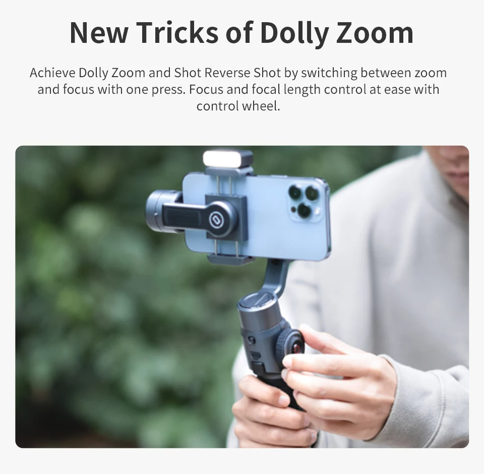 ZHIYUN Smooth 5 Gimbal Phone Gimbal 3-Axis Portable Handheld Smartphone Stabilizer With Grip ...