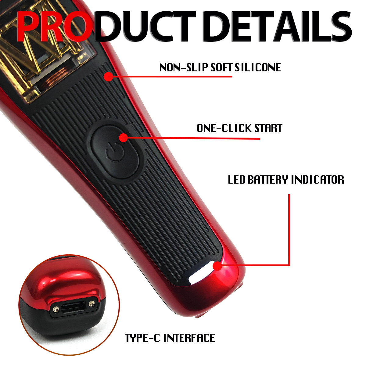 Professional Hair Trimmer for Man WMARK NG-XT1 with Base 10000RPM Electric Hair Clipper DLC ...