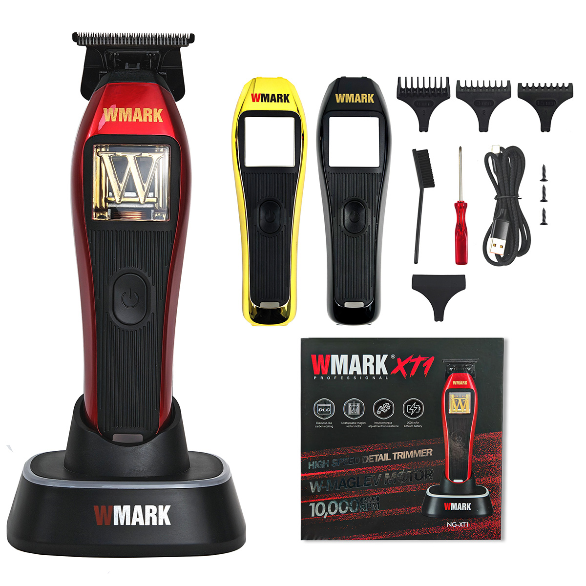 Professional Hair Trimmer for Man WMARK NG-XT1 with Base 10000RPM Electric Hair Clipper DLC ...