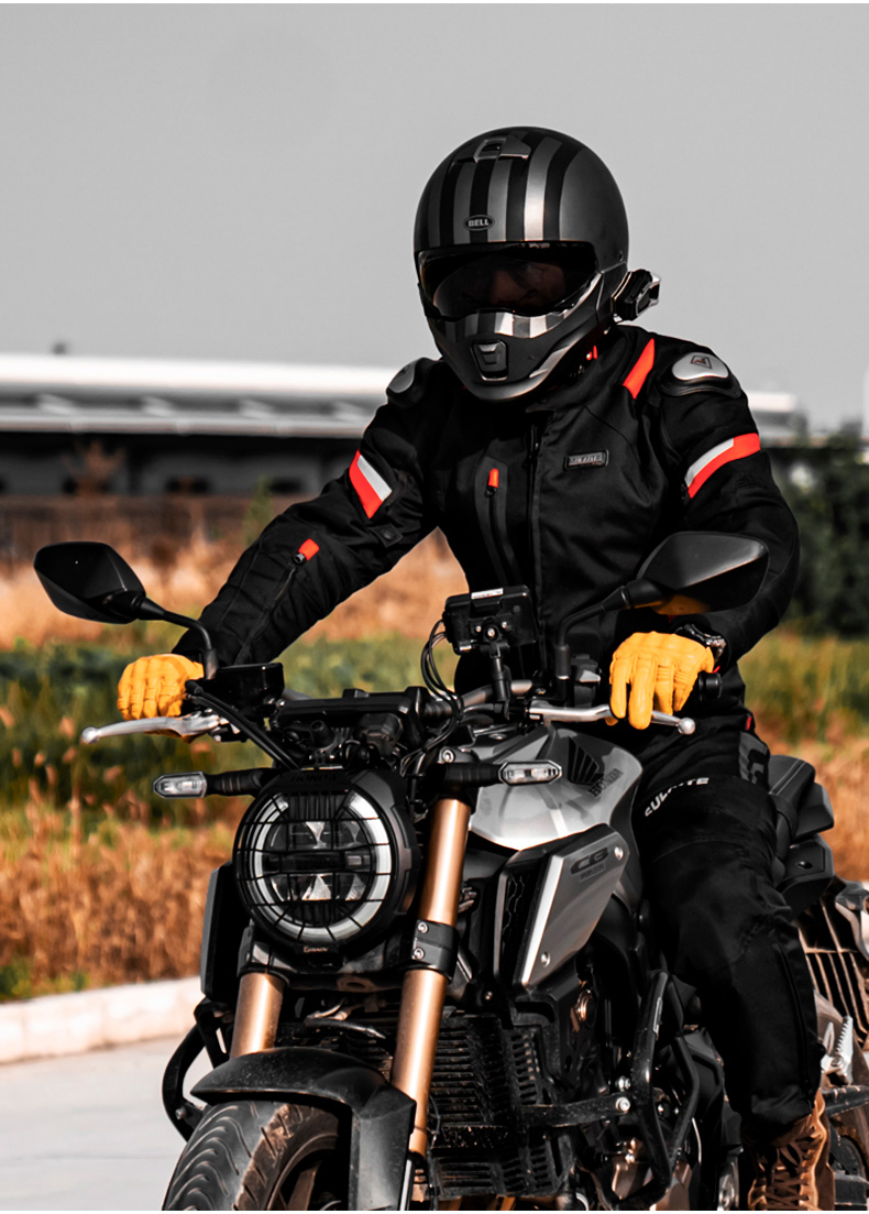 SULAITE- Motorcycle Riding Clothing Set Long Sleeved Shirts and Pants ...