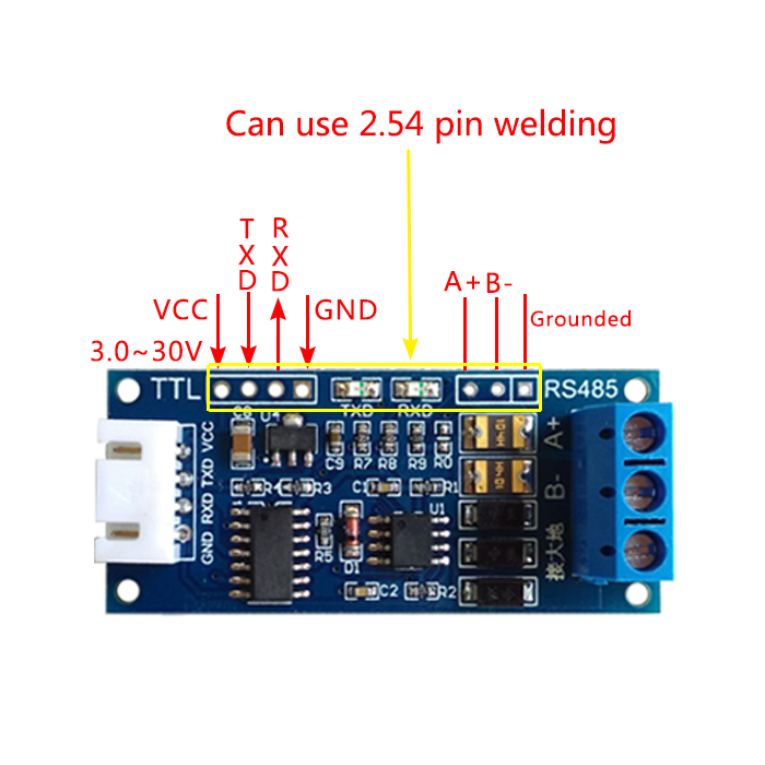 K485 Module Mutual Conversion TL Signal Microcontroller Serial Port UART Lightning Protection ...