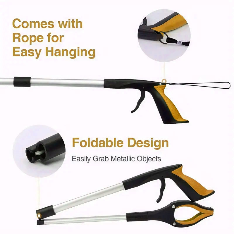 Foldable Grabber, Hand Extendable Litter Reachers Pickers, With 360 ...
