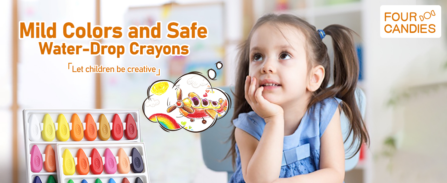 NIKO 12/24/36 Colors Drop Crayons Coloring Set Safe Non-Toxic Washable ...