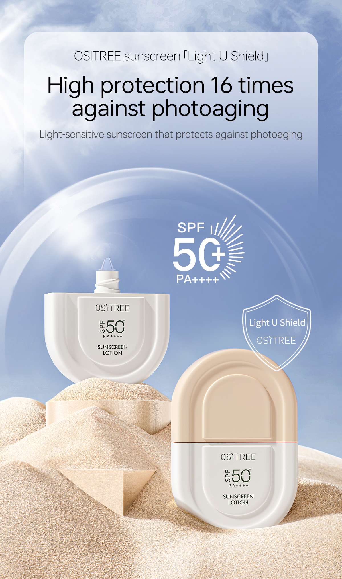 Ositree (Ositree) Dynamic Pride Sun Clear Sunscreen Cream Lotion SPF50 ...